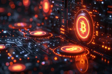 Abstract Bit Coin Crypto Currency Technology Background Generative Ai Premium Ai Generated Image