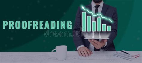 Conceptual Display Proofreading Business Overview Act Of Reading And Marking Spelling Grammar