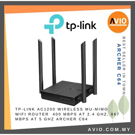 TP LINK Tplink AC Wireless MU MIMO Wifi Router Antennas Gigabit Port Dual Band Archer