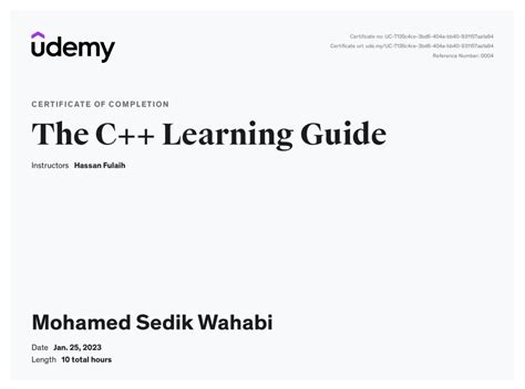 Mohamed Sedik Wahabi On Linkedin Udemy Course Completion Certificate