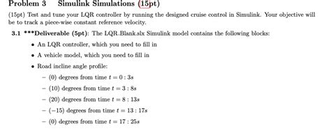 Solved Problem 1 Vehicle Longitudinal Dynamics 0pt 0pt A