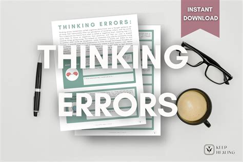 Thinking Errors Printable Pdf Cognitive Behavioral Therapy Cbt Cognitive Distortions Depression