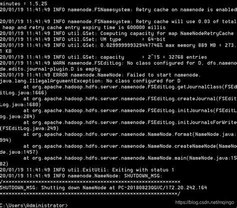 Win7下搭建hadoop环境，出现error Namenodenamenode Failed To Start Namenode