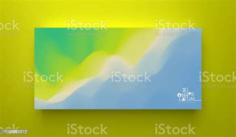 생생한 그라데이션이있는 창조적 인 디자인 템플릿 광고 마케팅 프리젠 테이션을위한 3d 벡터 일러스트 레이션 투시 뷰 3차원