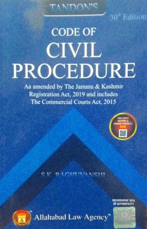 Civil Procedure Code Of Aamended By The Jammu And Kashmir Registration