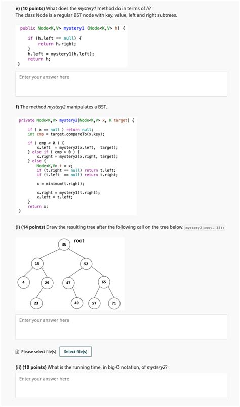 Solved Q2 Binary Search Tree 49 Points a) Given the | Chegg.com