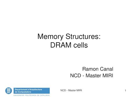 pdf memory structures dram cells upc universitat …docencia ac upc