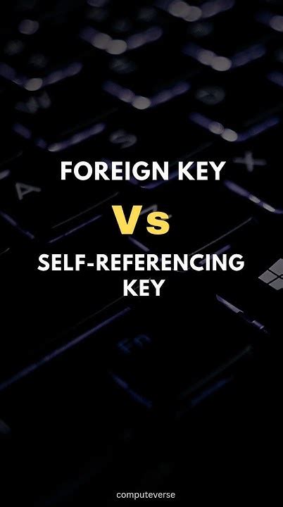 Sql Foreign Key Vs Self Referencing Key ️ Youtube