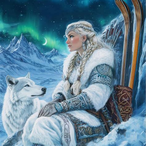 Skadi Art Print Norse Winter Goddess Witchy Wall Decor Etsy