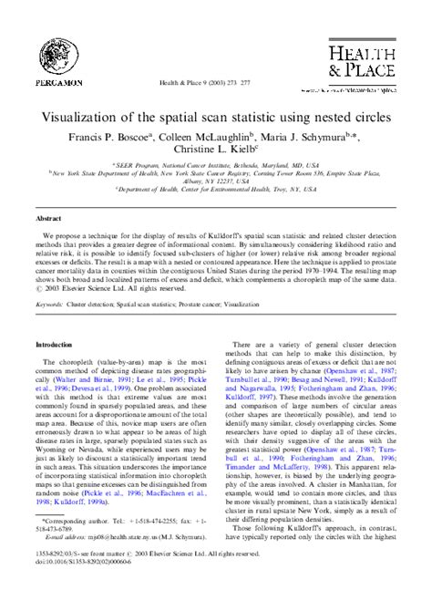 Pdf Visualization Of The Spatial Scan Statistic Using Nested Circles