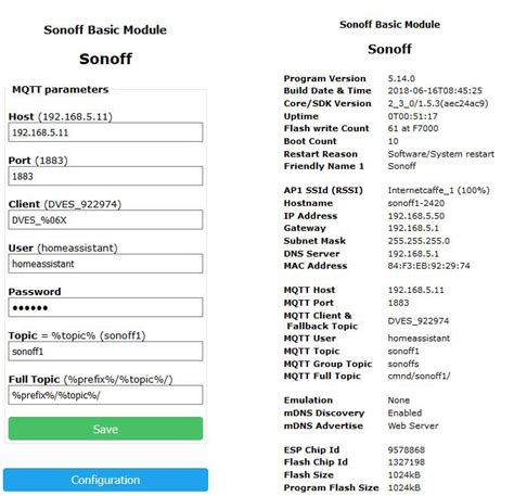 Hassio Config For Sonoff Switch With Tasmota Firmware Configuration