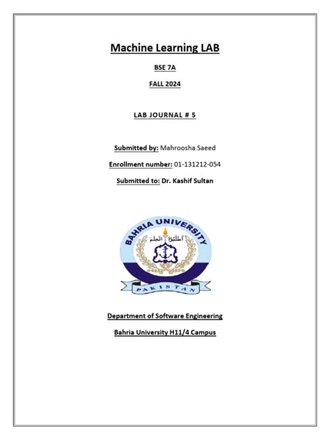 Ml Lab 05 Pdf Regression Analysis Coefficient Of Determination
