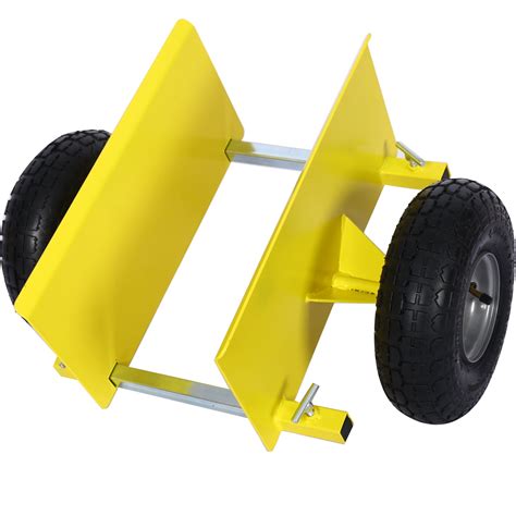 Heavy Duty Panel Dolly Slab Dolly With Handle And 2 10 Pneumatic Wheels 600lbs Load Capacity For