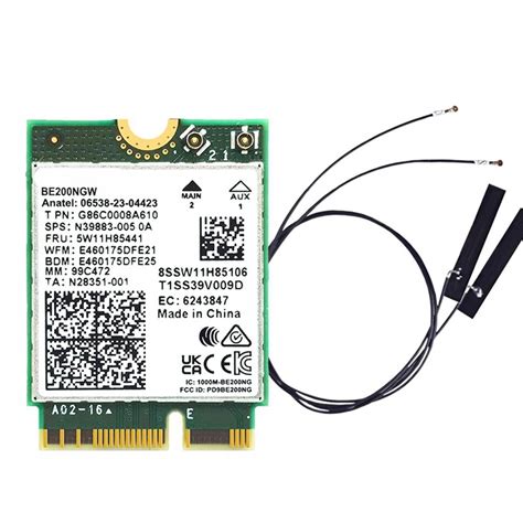 Wifi 7 Intel Be200 Be200ngw Ngff Wifi 7 Bluetooth 5 4 із внутрішньою