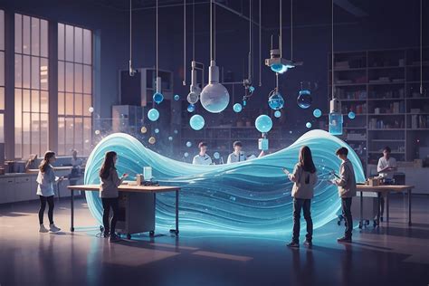 Premium Photo Depict A Physics Lab With Students Experimenting On The