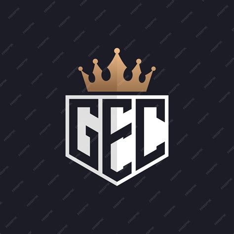 Premium Vector Luxury Gec Logo With Crown Elegant Initials Gec Letter Logo For Exclusive