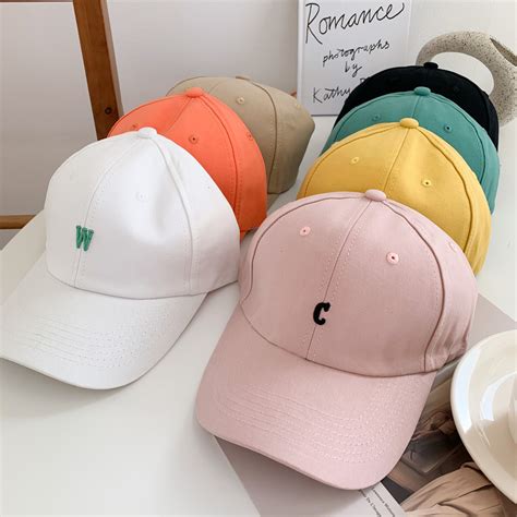 블루씨티 면100 알파벳 자수 볼캡 야구모자 커플 캡모자 7color