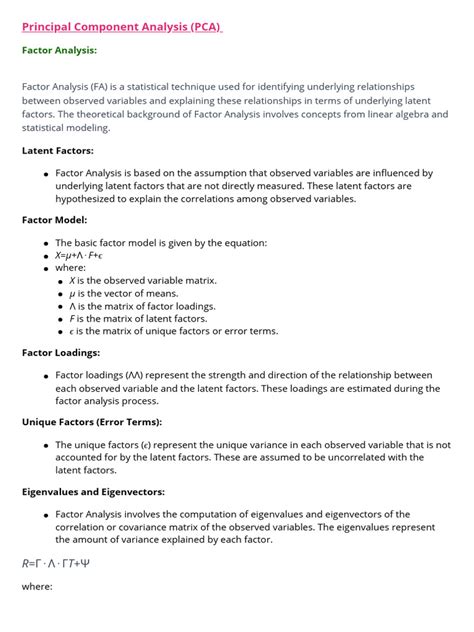 Factor Analysis Is A Statistical Method Used To Explore The Underlying Structure Of