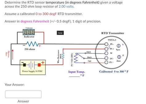 Solved Determine The RTD Sensor Temperature In Degrees Chegg