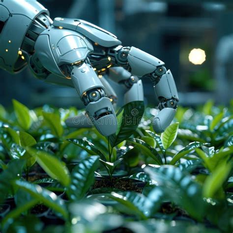 Utilization Of Robot Technology That Is Planting Seeds On The Ground