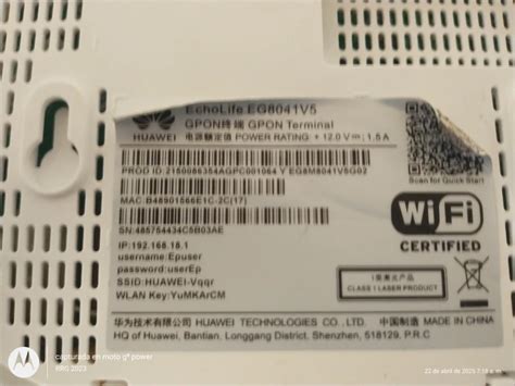 HUAWEI ECHOLIFE EG8041V5 QUICK START MANUAL Pdf Download ManualsLib