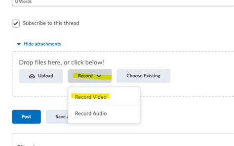 how to create and upload a video to a discussion csp it ticketing