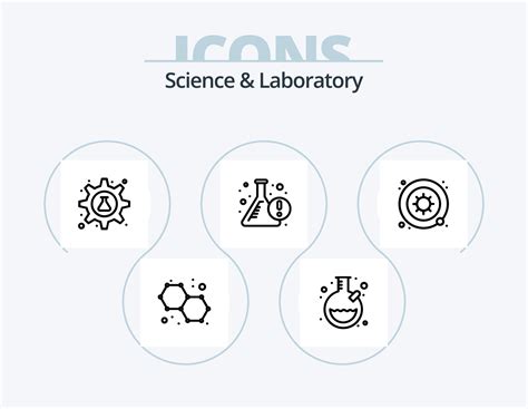 Science Line Icon Pack 5 Icon Design Science Idea Science Creative Science 19213430 Vector