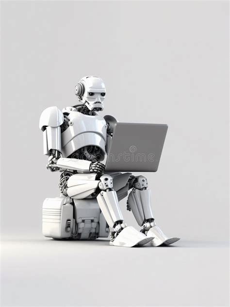 Android Robot Working On Laptop Stock Illustration Illustration Of Symbol Network 271606266