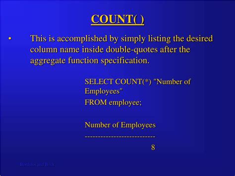 ppt chapter 5 aggregate row functions powerpoint presentation