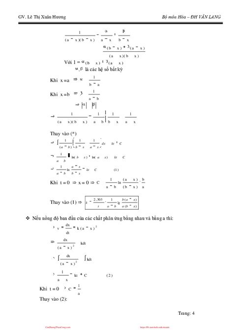 [PDF]Hóa Đại Cương - Dhvanlang - Lê Thị Xuân Hương - Ly Thuyet_Chuong 6 Động Hóa Học.Pdf