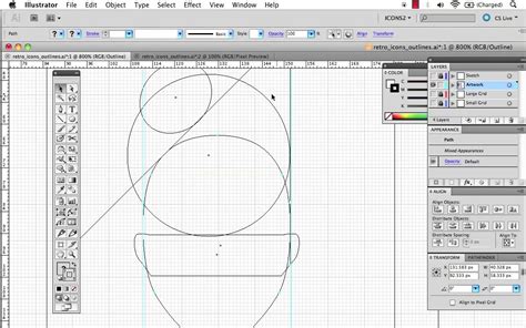 icon design using simple shapes to create complex objects