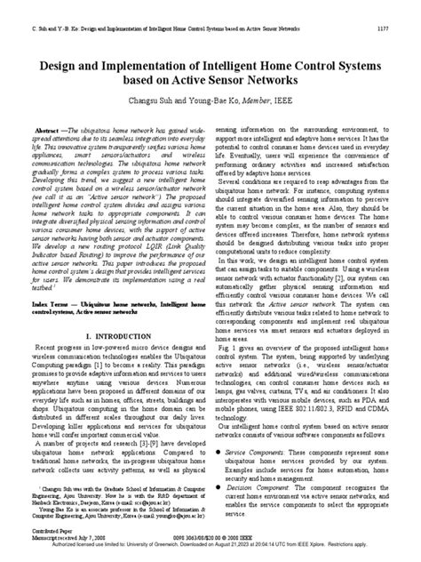 design and implementation of intelligent home control systems based on