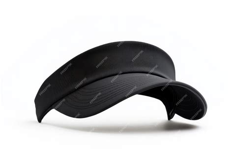 Sleek Black Visor With A Unique Texture Showcased In A Minimalist