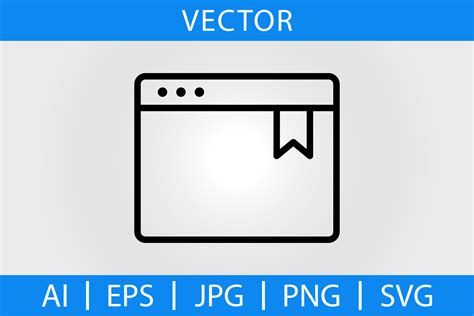 Vector Bookmark Page Outline Icon Graphic By Muhammad Ali Creative Fabrica