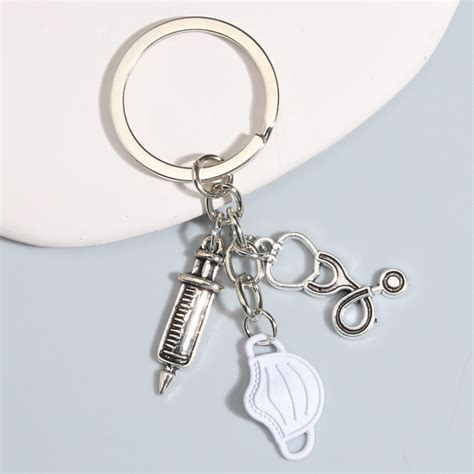 Badu Bg Медицински ключодържател Стетоскоп Спринцовка Ключодържател Медицински инструменти