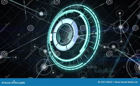 Animation Of Scope Scanning And Network Of Connections Stock Video Video Of Technology