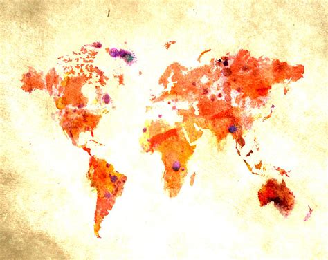 World Map 2d Digital Art By Brian Reaves Fine Art America