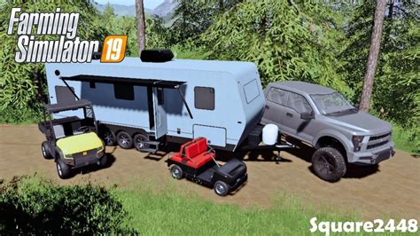 Farm Sim Camping On Xbox One New Toy Hauler Lifted Pickup Offroad Toys Homeowner Fs19