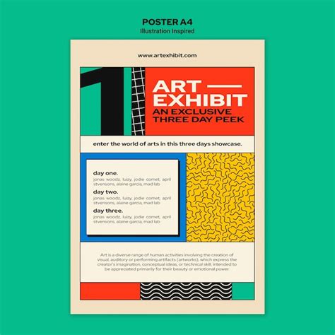 미술 전시회 포스터 템플릿 무료 Psd 파일