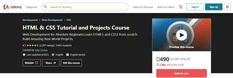 Best CSS Courses Udemy