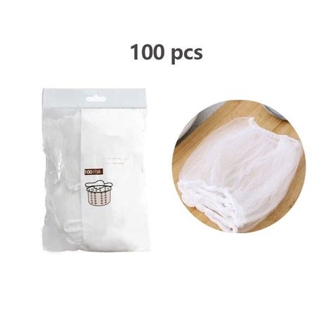 100pcs Disposable Kitchen Sink Strainer Bag Mesh Filtering Garbage Bag Shower Hair Stopper Sewer