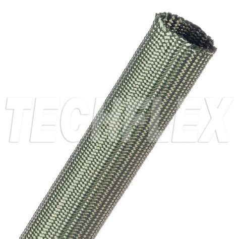 Techflex Braided Cable Sleeve 1 In Inside Dia 1 1 8 In Max Bundle Dia 25 Ft Green Nxn1