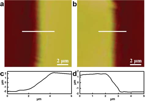 Afm Images And The Corresponding Sectional Analysis Of A C A Side And