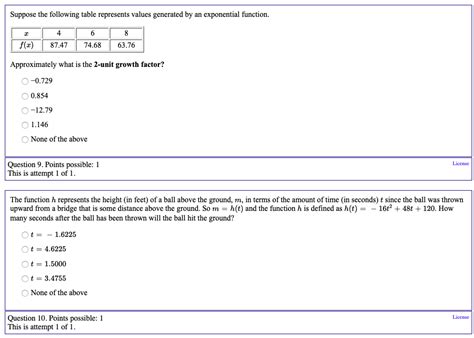 Solved Suppose The Following Table Represents Values