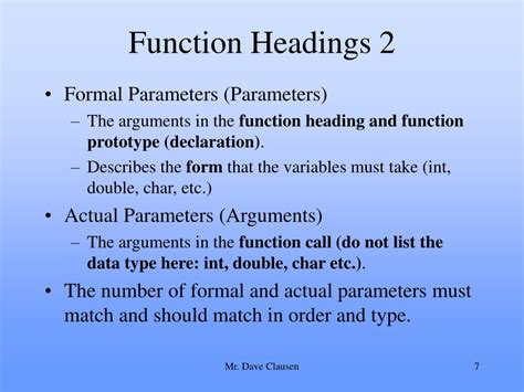ppt function declarations and implementations powerpoint presentation