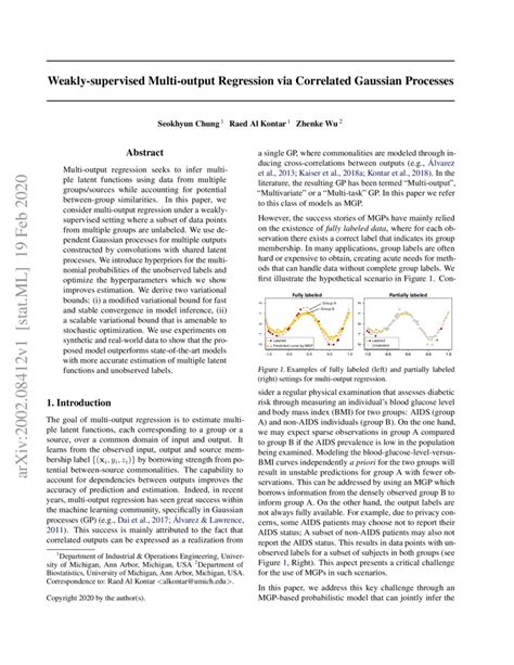 Weakly Supervised Multi Output Regression Via Correlated Gaussian Processes Deepai