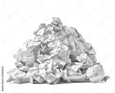 Paper Ball Crumpled Garbage Trash Mistake Stack Heap Crumple White