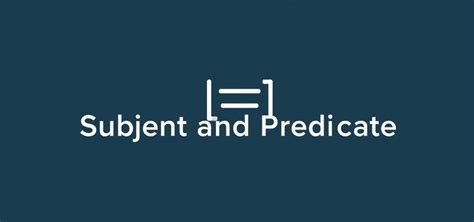 How To Identify Subject And Predicate