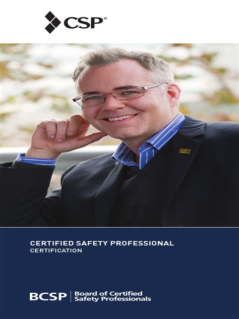 Certified Safety Professional Certificat Pdf Certification Credential