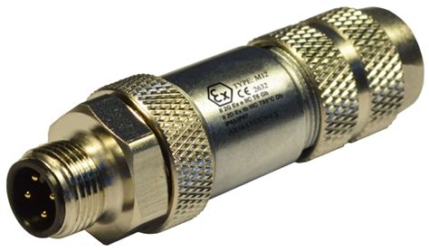 Htp 12m14000 Atex M12 Connector 4 Pin Male Straight Atex Approved